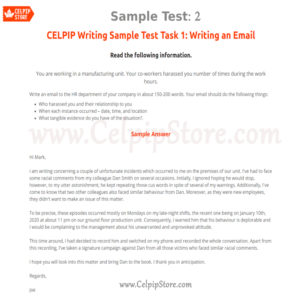 Celpip Writing an Email Sample