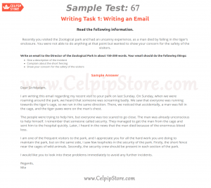 Celpip Writing an Email Sample 67: - Free CELPIP mock